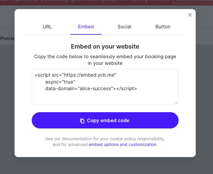 Embed Your Booking Page in a Website – YouCanBookMe