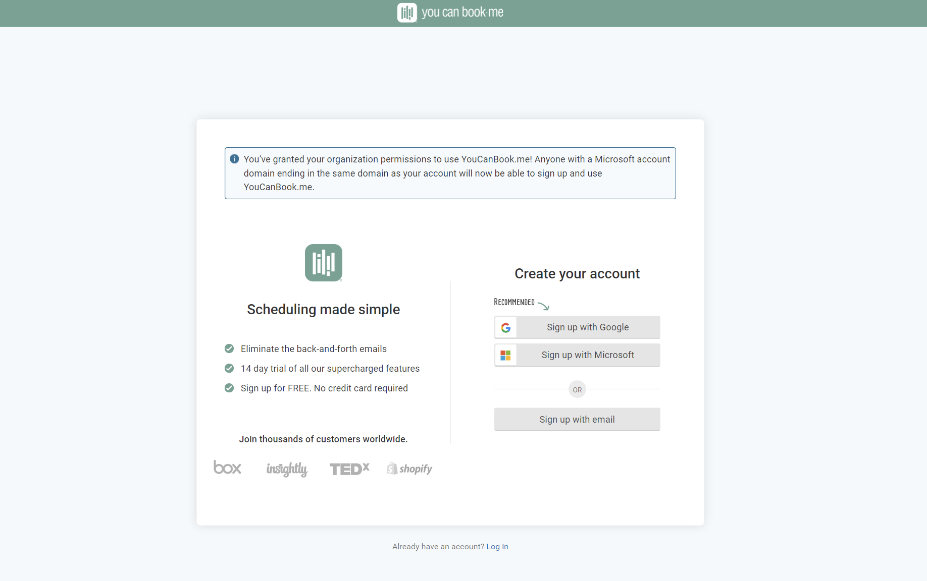 Granting your organization permission to use their Microsoft account ...