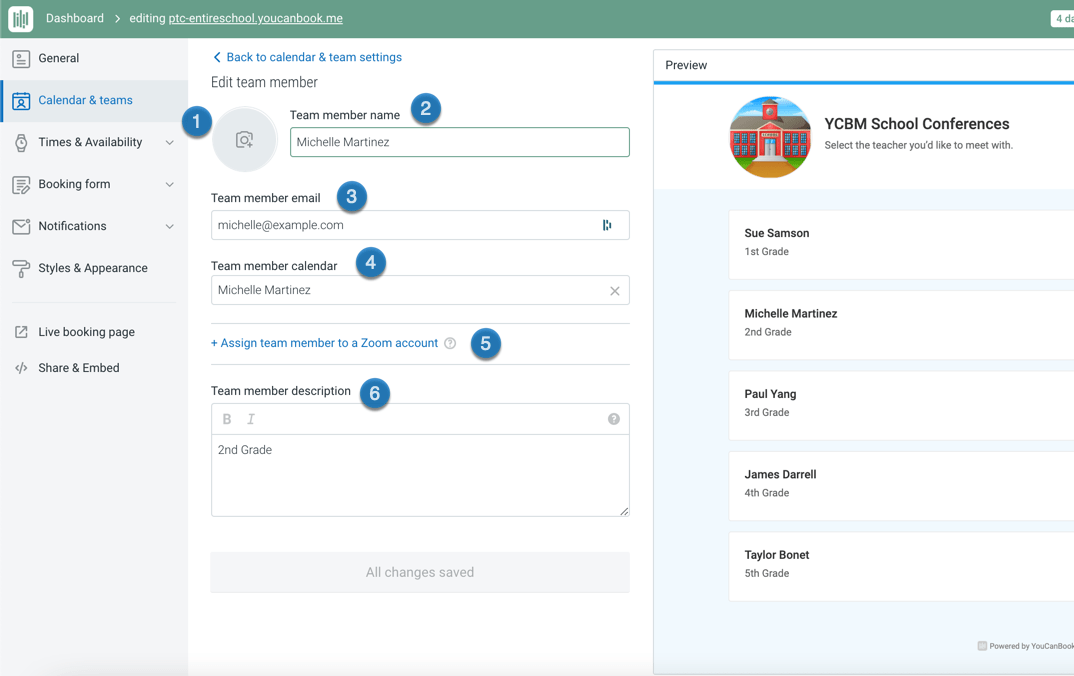 Setting up a Parent Teacher conference booking page – YouCanBookMe