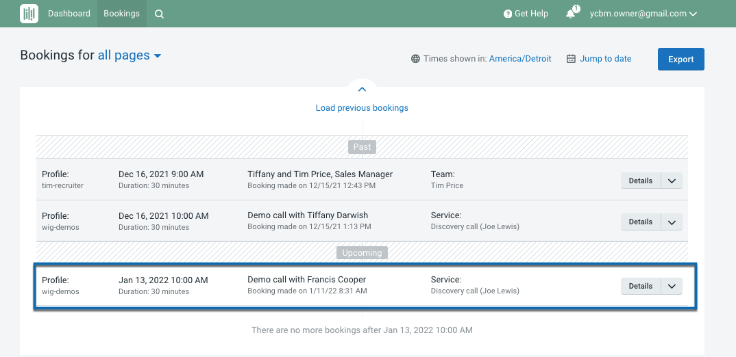 Transfer a booking between team members – YouCanBookMe