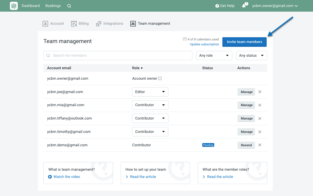 Add or remove team members on existing booking page – YouCanBookMe