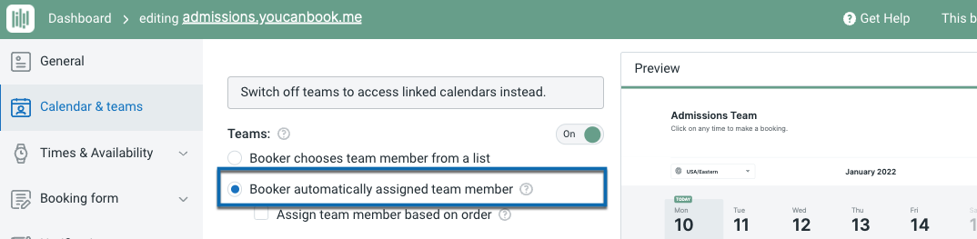 Randomly assign bookings to team members – YouCanBookMe