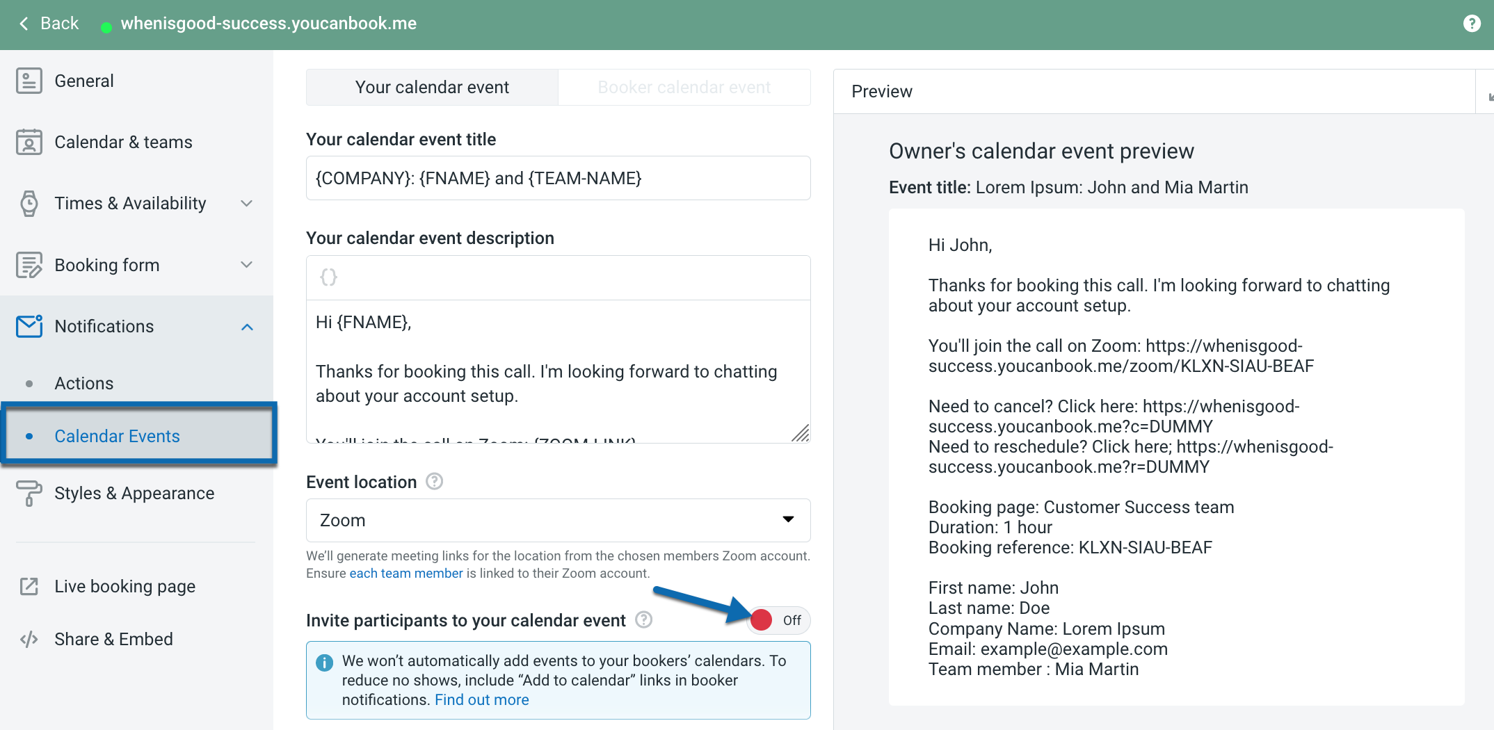 Managing Calendar Invitations – YouCanBookMe