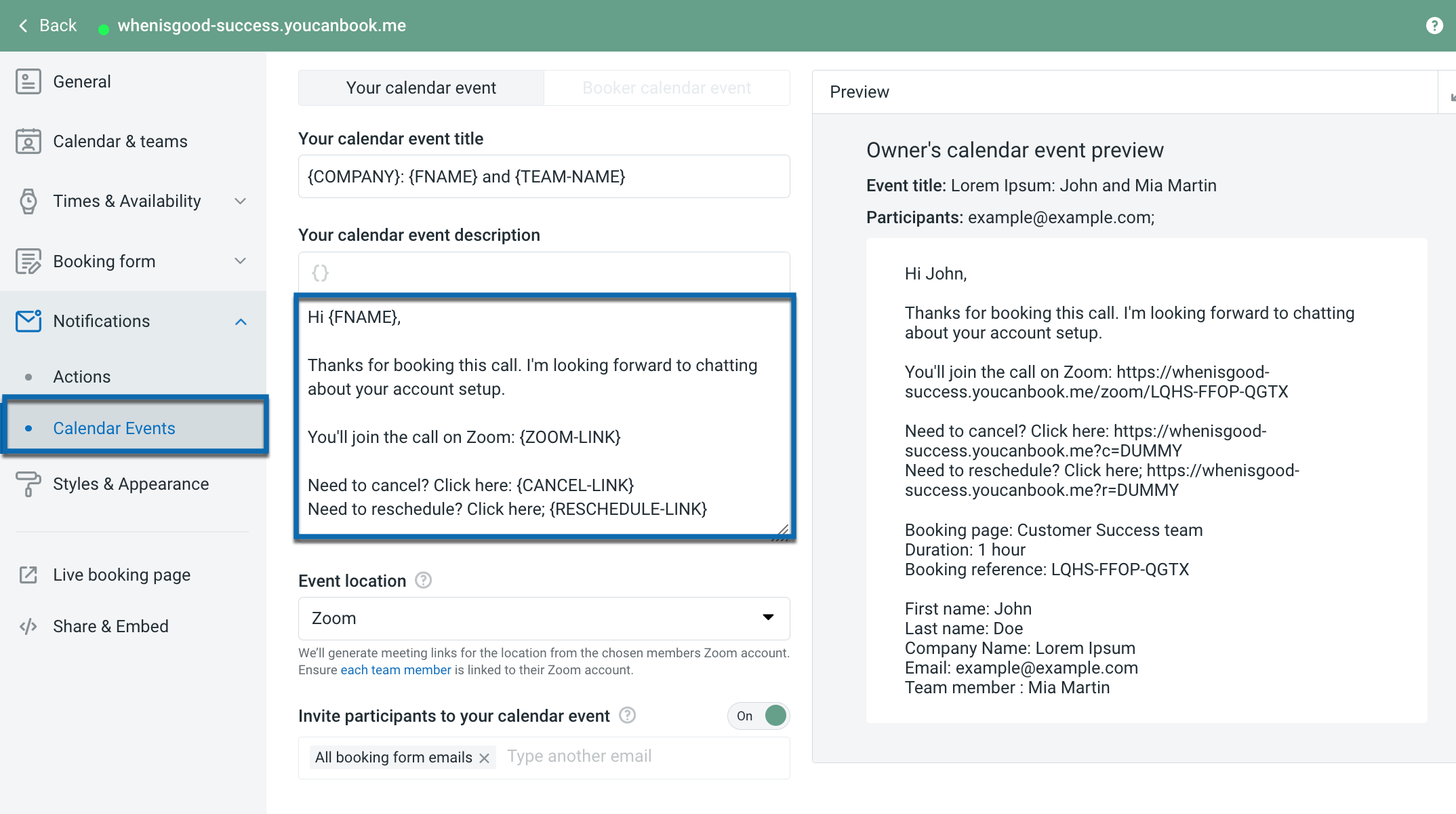 Managing Calendar Invitations – YouCanBookMe