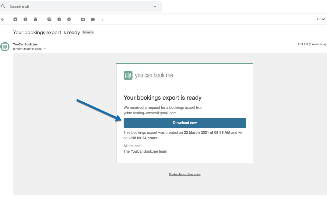 View, manage and export your booking activity – YouCanBookMe