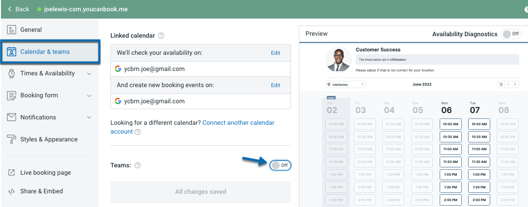 Edit a booking page template – YouCanBookMe