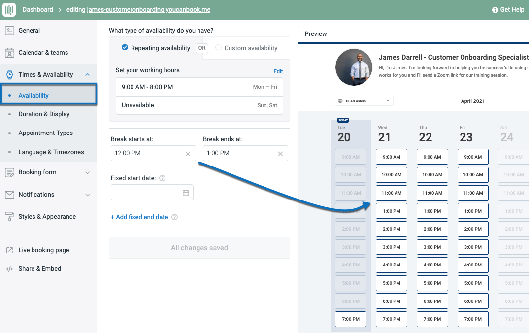 How to block time in your schedule – YouCanBookMe