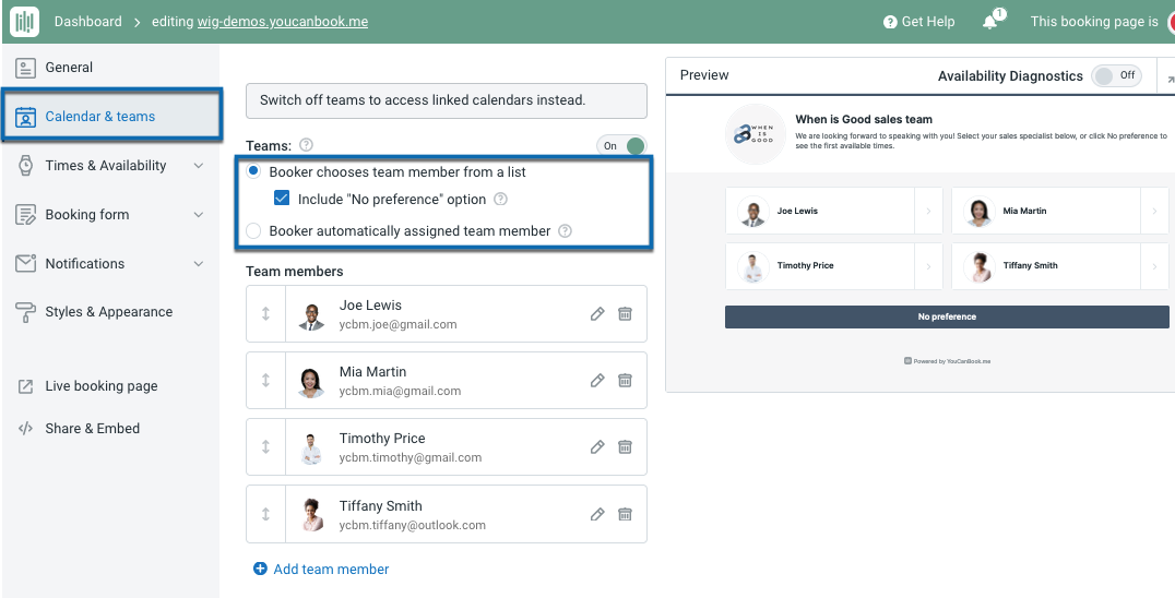 Manage a team across multiple timezones – YouCanBookMe