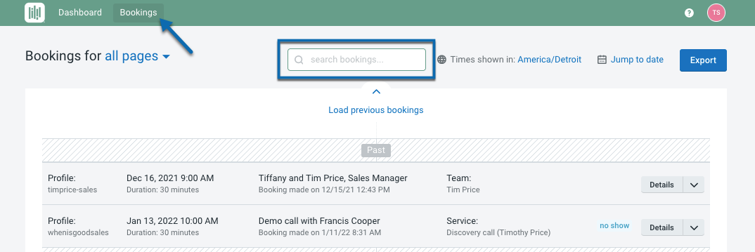 Manage your bookings – YouCanBookMe