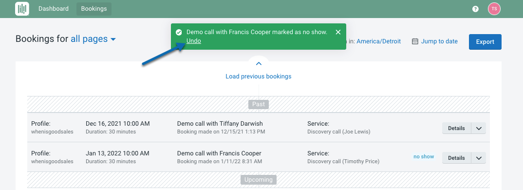 Manage your bookings – YouCanBookMe