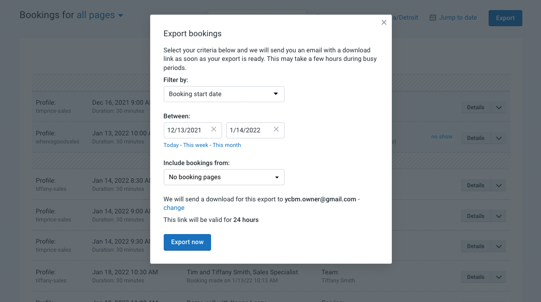 Manage your bookings – YouCanBookMe