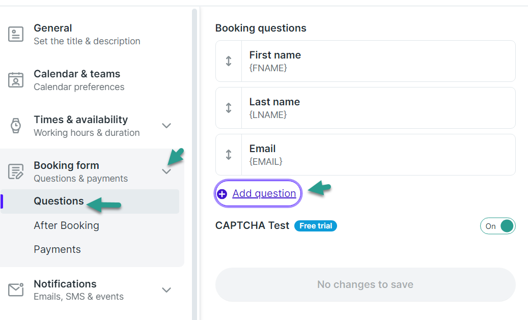 Using Passthrough and Hidden questions on Booking Form – YouCanBookMe