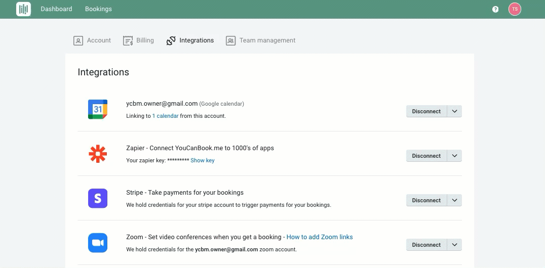 Remove calendars from your subscription – YouCanBookMe