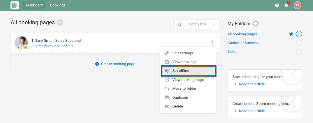 Creating multiple booking pages – YouCanBookMe