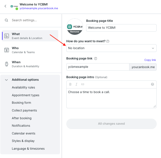 Generate unique Google Meet links for bookings – YouCanBookMe Help Center
