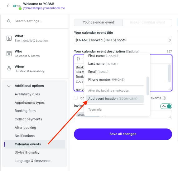 Share your unique video conferencing links – YouCanBookMe Help Center