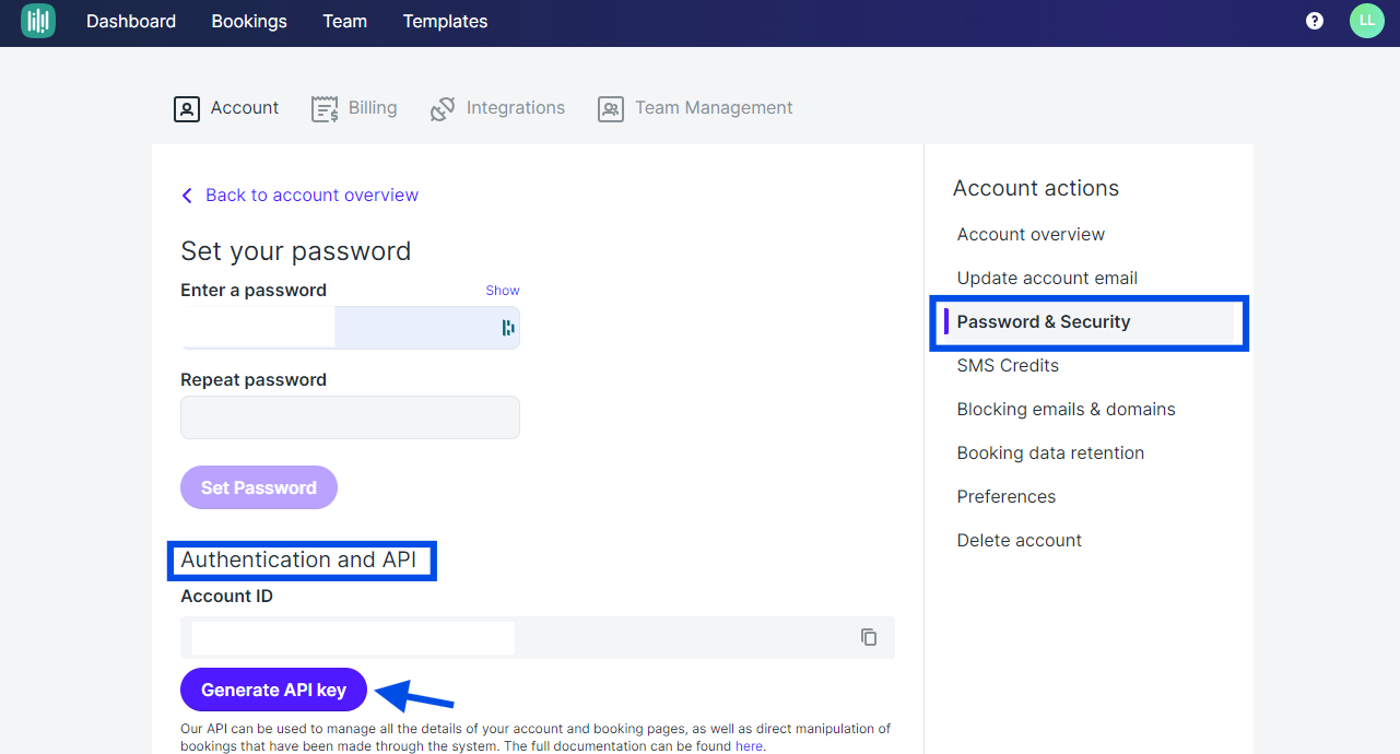 Accessing your account API key – YouCanBookMe Help Center