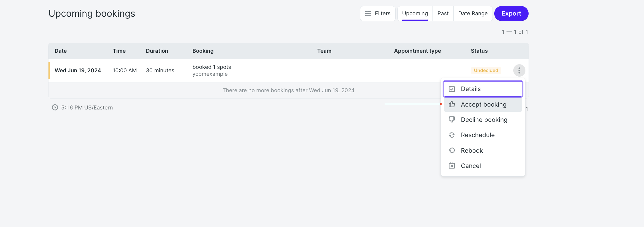 Accept or reject booking requests – YouCanBookMe Help Center